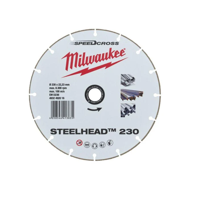 Milwaukee Dijamantski disk za sečenje, 230 x 22,23 mm, Premium STEELHEAD, 4932492016