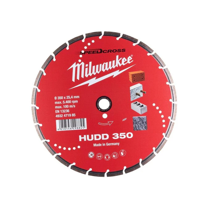 Milwaukee Dijamantski rezni disk HUDD, 350 x 25,4 mm, Speedcros, 4932471985