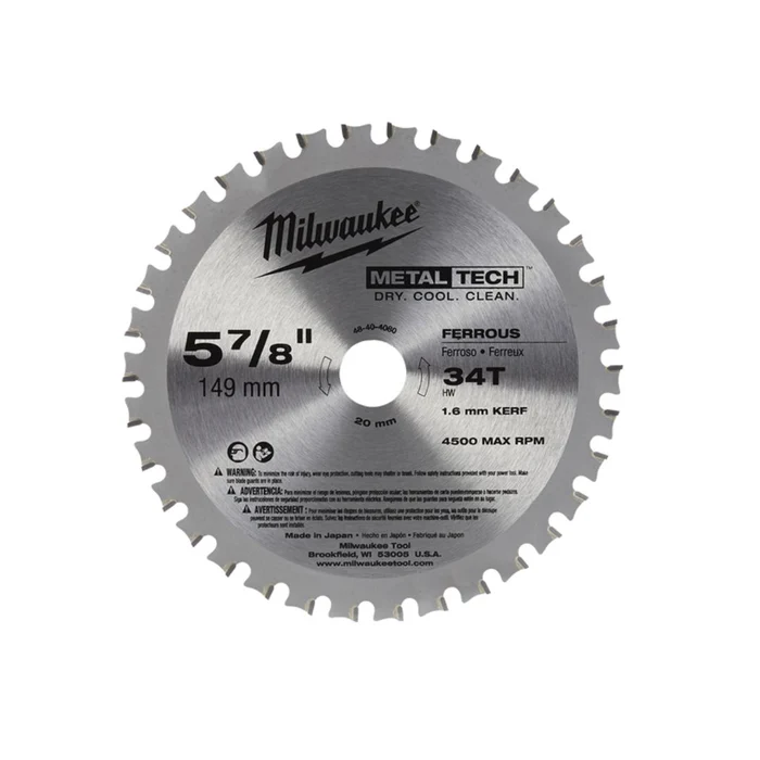 Milwaukee List kružne testere za metal, 149 x 20 mm, 34 Z, 48404080