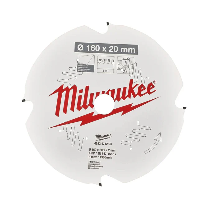 Milwaukee List testere za abrazivne materijale, 160 x 20 mm, 4 zuba, 4932471293