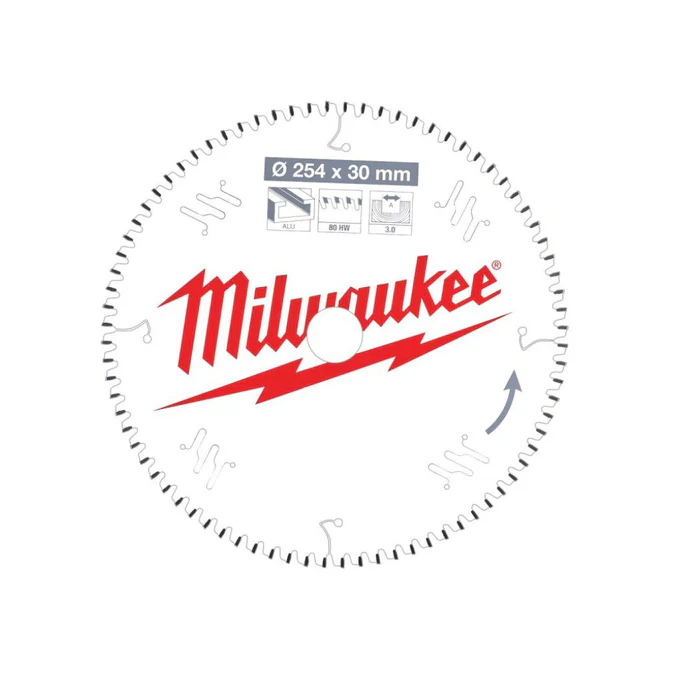 Milwaukee List testere za aluminijum, čist rez MS, 254 x 30 mm, 80 zuba, 4932471318