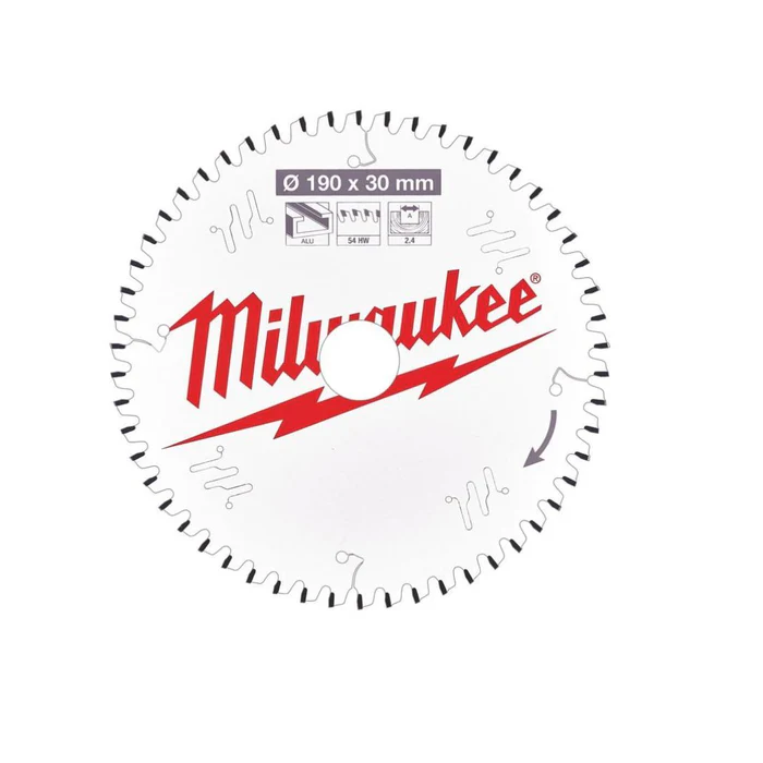 Milwaukee List testere za aluminijum, čist rez, 190 x 30 mm, 54 zuba, 4932471303