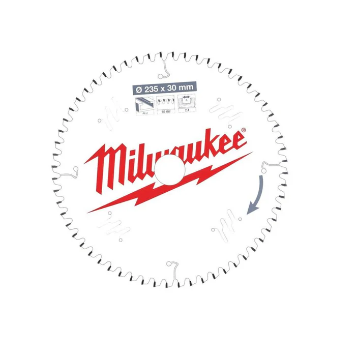 Milwaukee List testere za aluminijum, čist rez, 235 x 30 mm, 60 zuba, 4932471309