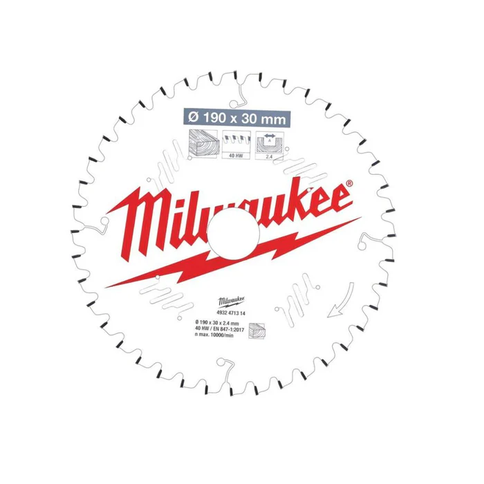 Milwaukee List testere za drvo MS, 190 x 30 mm, 40 zuba, 4932471314