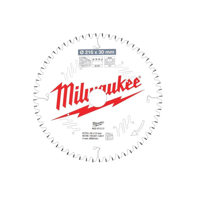 Milwaukee List testere za drvo MS, 216 x 30 mm, 60 zuba, 4932471317