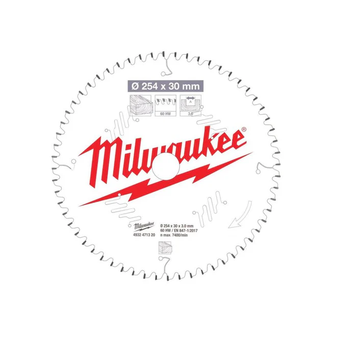 Milwaukee List testere za drvo MS, 254 x 30 mm, 60 zuba, 4932471320