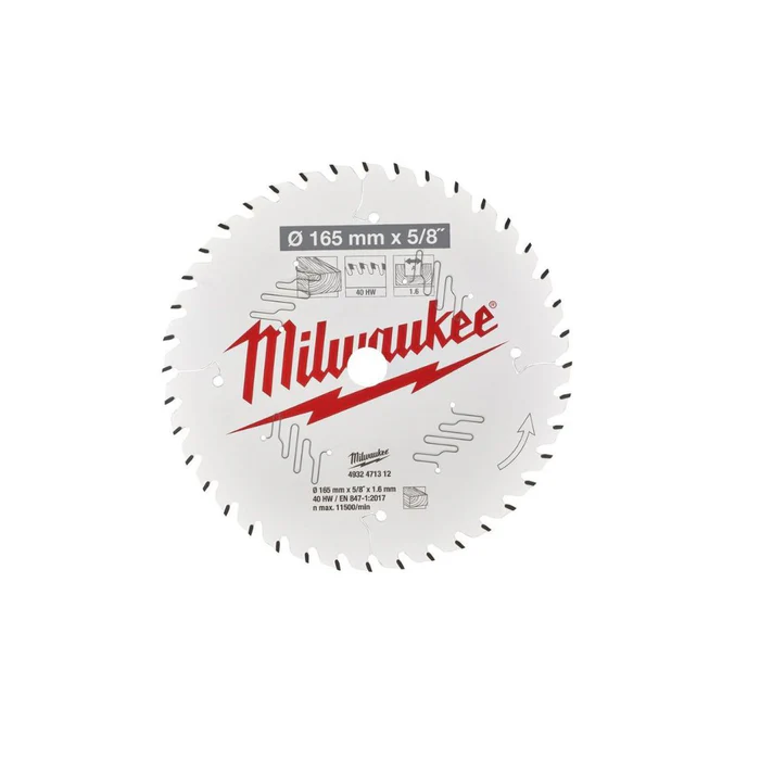 Milwaukee List testere za drvo, 165 x 15,87 mm, 40 zuba, 4932471312