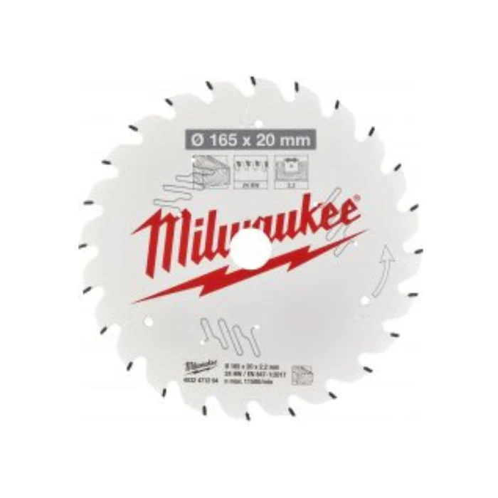 Milwaukee List testere za drvo, 165 x 20 mm, 24 zuba, 4932471294