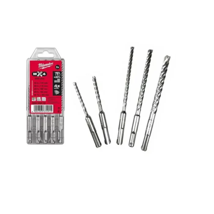 Milwaukee Set burgija za beton, SDS-Plus MX4, 4 -rezna, 5 – 10 mm, 4932352833