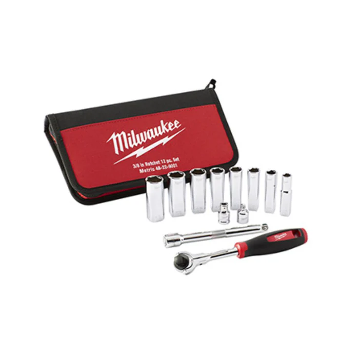 Milwaukee Set nasadnih ključeva 3/8″ u torbici, 12 kom, 48229001