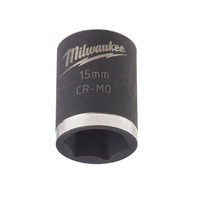 Milwaukee Udarna cev – utičnica 3/8, kratka, 6 – tačaka, 15 mm, Shockwave, 4932478014