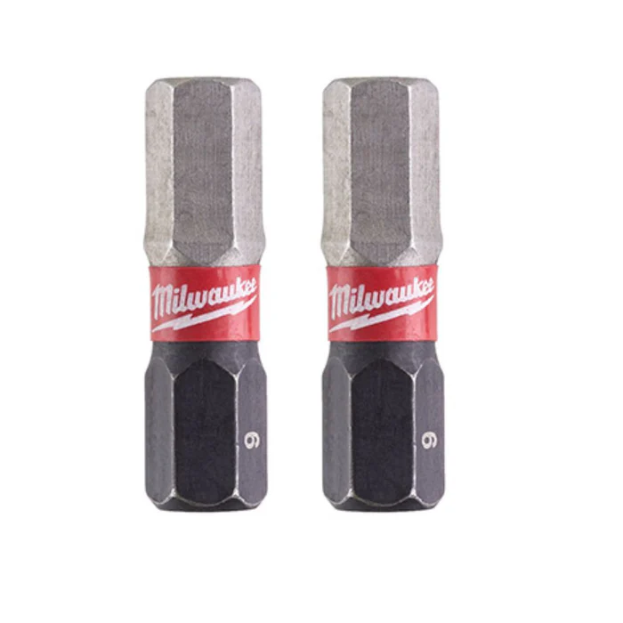 Milwaukee Udarni bitovi HEX 6 x 25 mm, Shockwave, 2 kom, 4932430897