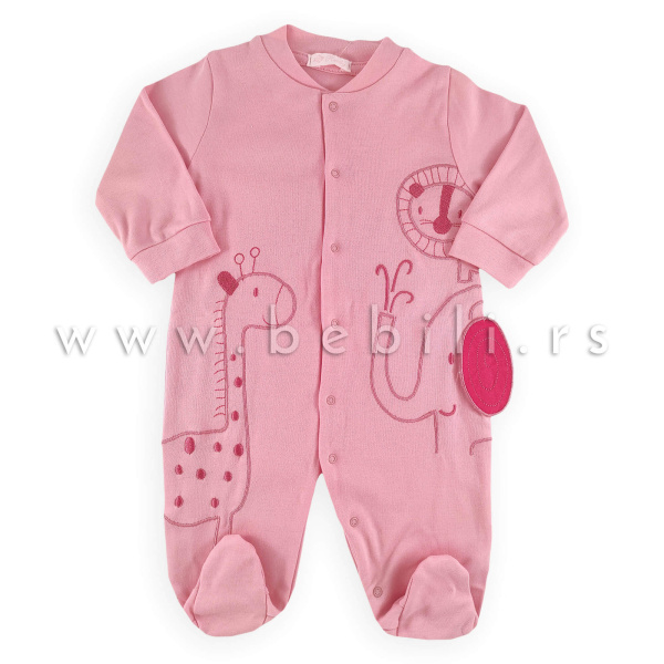 Ready Pamučna zeka za bebe Safari roze