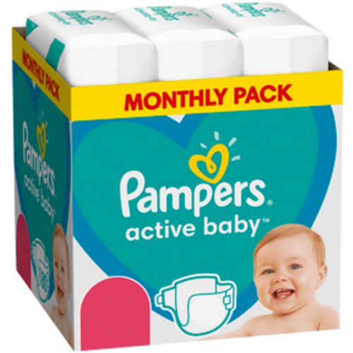 Pampers Active baby - mesečno pakovanje pelena XXL