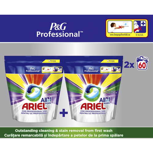 Ariel Professional All in One Color kapsule za pranje veš, 120kom XXL