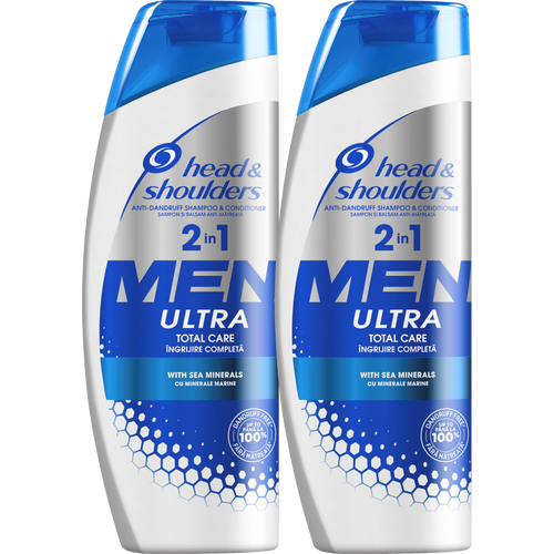 Head & Shoulders Total Care Men 2u1 šampon za kosu 2x360ml XXL