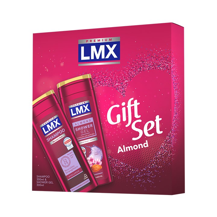 LMX Gift Set Almond (šampon za kosu 300ml+gel za tuširanje 300ml)