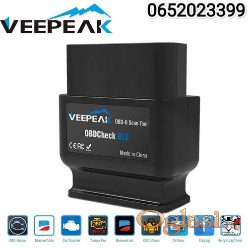 Veepeak OBDCheck BLE OBD2 Bluetooth 4.0 za iOS i Android