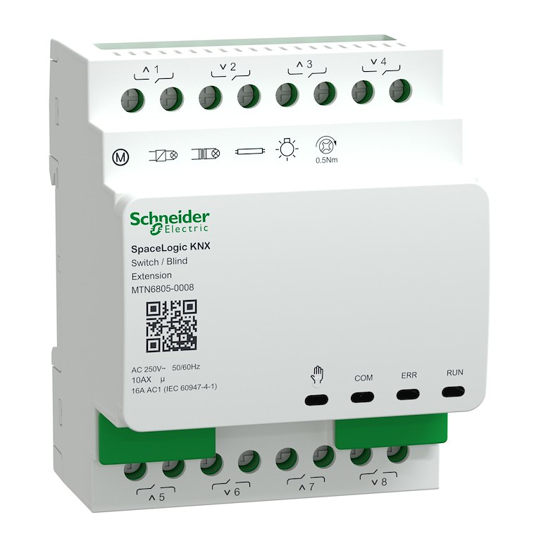 SE SpaceLogic KNX Switch/Blind Extension 8ch 10AX/16AC1