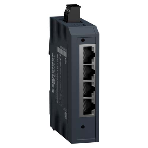 SE Modicon Standard Unmanaged Switch – 4 ports for copper + 1 port for multimode fiber optic