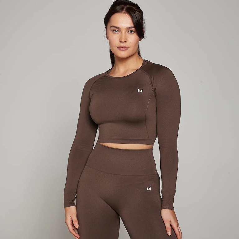 MP Women's Shape Seamless Long Sleeve Crop Top − ženska majica sa dugim rukavima − boja lešnika