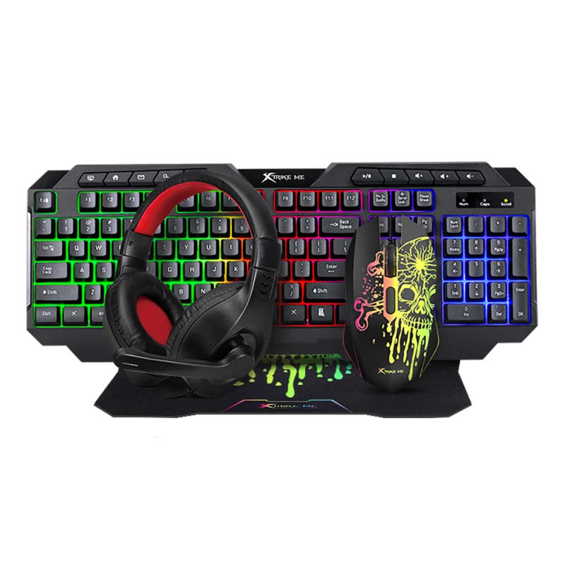Xtrike Me CMX415 RGB gejmerski komplet 4u1 tastatura+miš+slušalice+podloga