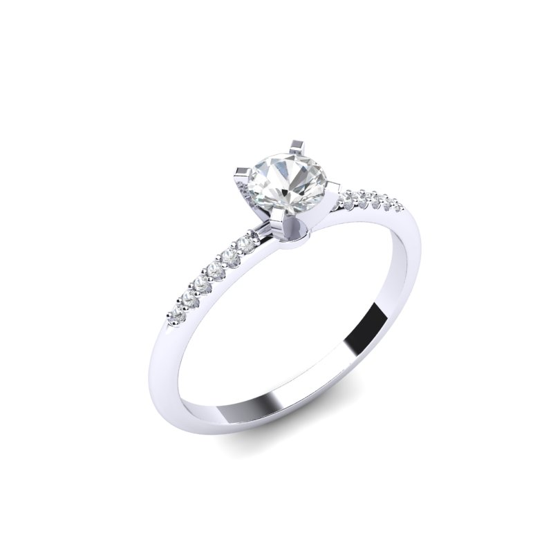 Prsten od belog zlata sa dijamantima Seka