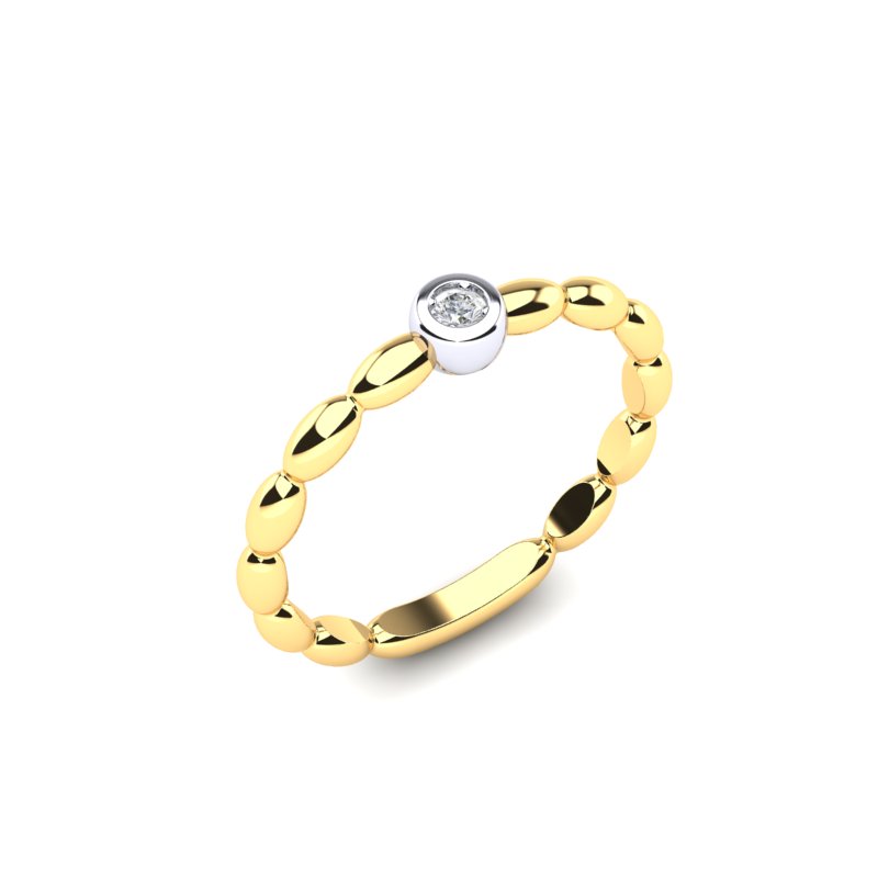 Zlatni prsten sa cirkonom Ozi