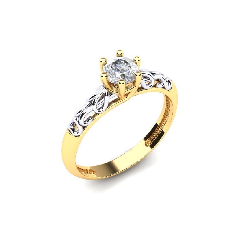 Zlatni prsten sa cirkonom Meliona