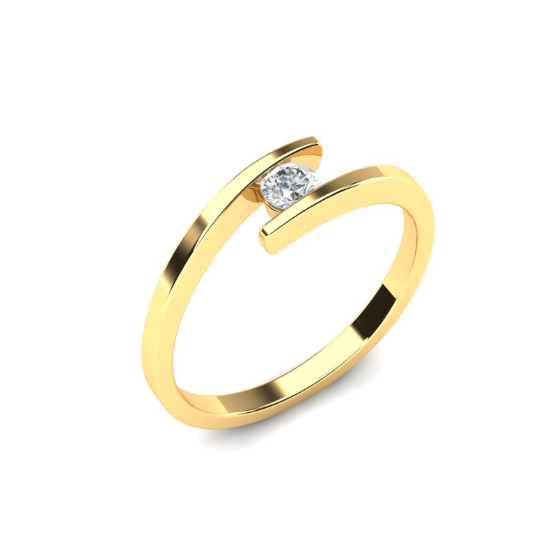 Zlatni prsten sa cirkonom Wendelina