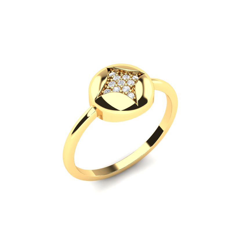 Zlatni prsten sa cirkonima Mirella
