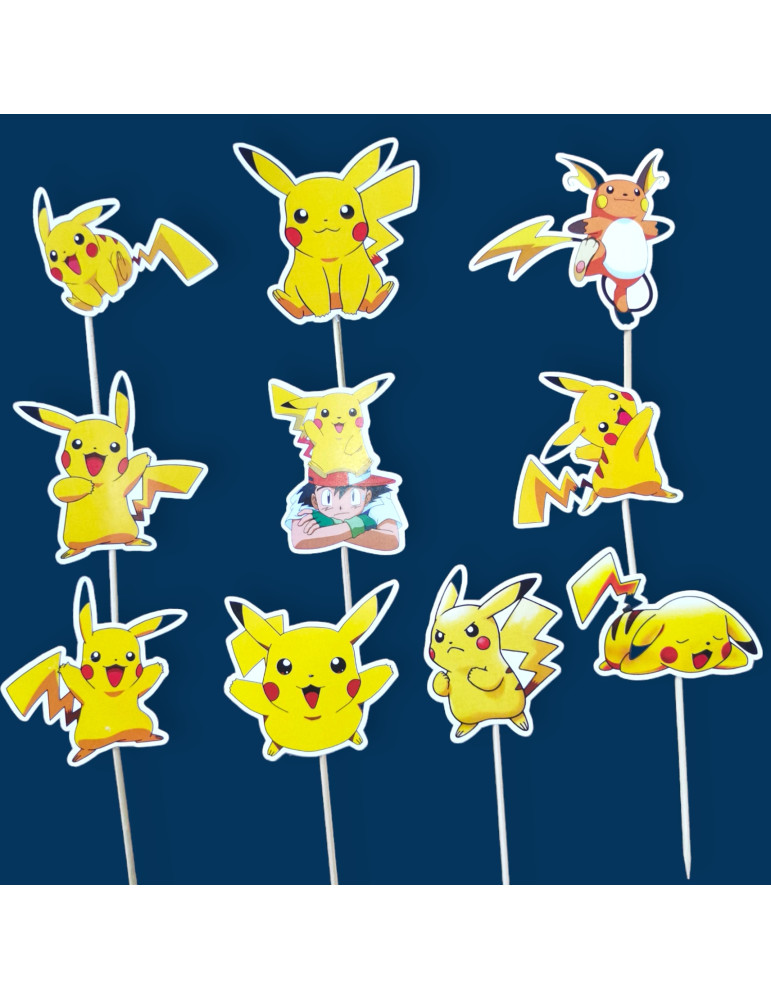 Toperi Pokemon pikacu - set 10 kom