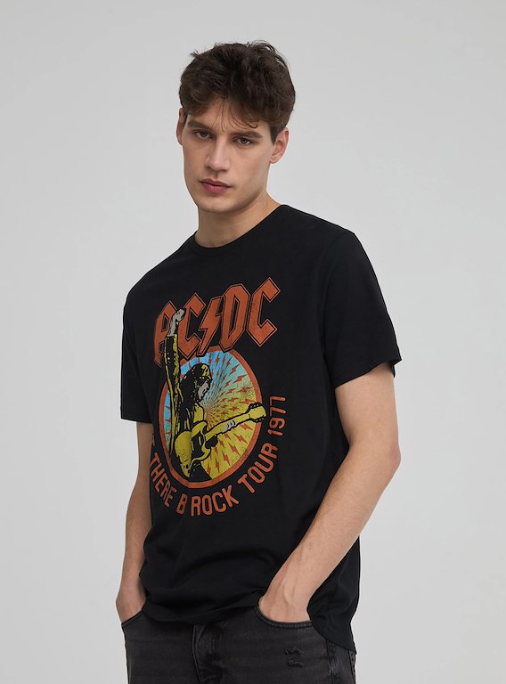 Majica sa štampom AC DC Crna