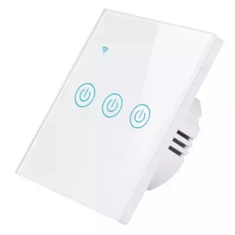 ZIGBEE-SMART-3 GANG-RSH-SP003-EU Gembird 3 Smart bezicna prekidaca,APP glasovna kontrola Glass Touch