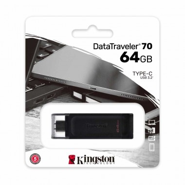 KINGSTON DT70/64GB DATATRAVELER, USB 3.2 GEN.1 TYPE-C FLASH DRIVE