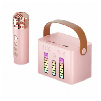 Bluetooth zvucnik Karaoke set sa mikrofonom Q-2 roze