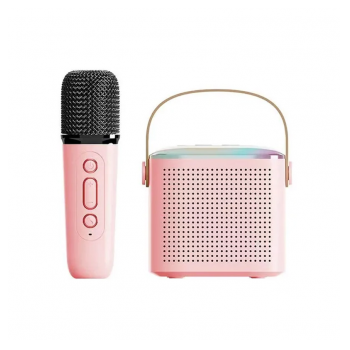 Bluetooth zvucnik Karaoke set sa mikrofonom Y-1 roze