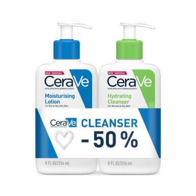 CeraVe Hidratantni losion 236ml + 50% popusta na Hidratantnu emulziju za čišćenje 236ml