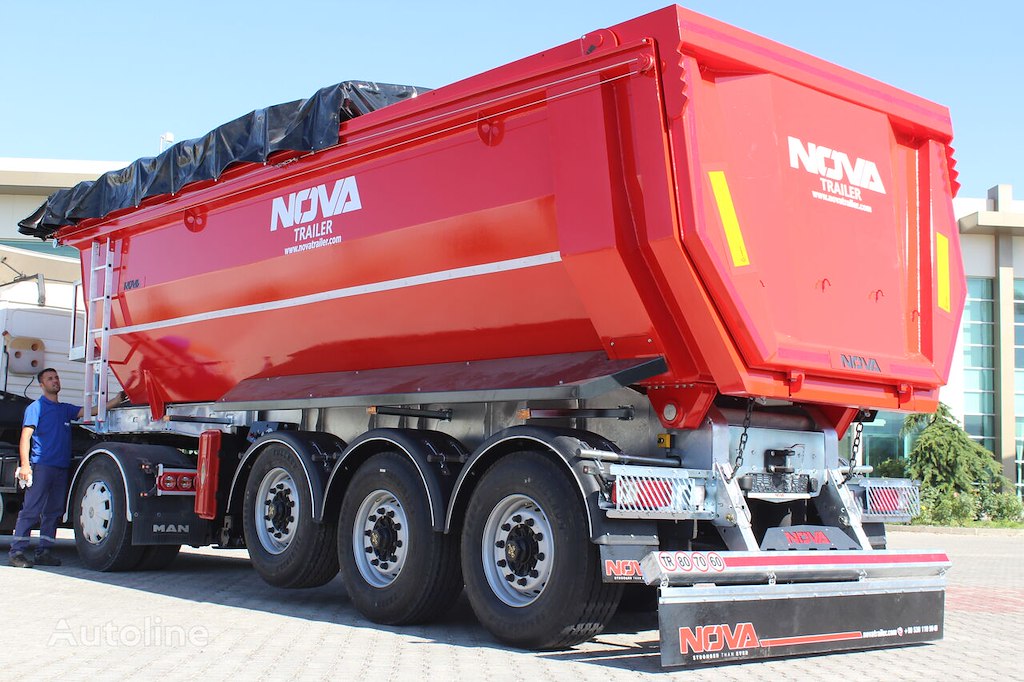 Nova Nova New Tipper Trailer Hardox, Self Steering Axle, Electrical Tent poluprikolica kipera