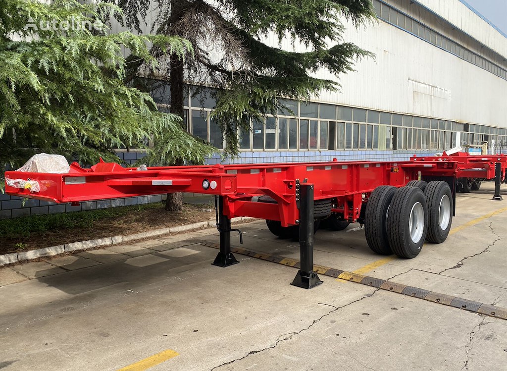 Nova CIMC 2 Axle 20 ft Skeletal Container Chassis Trailer for Sale - Y poluprikolica za prevoz kontejnera