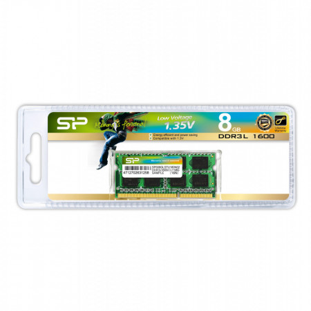 8 GB DDR3L/1600 SO-DIMM SILICON POWER, 1.35V, SP008GLSTU160N02