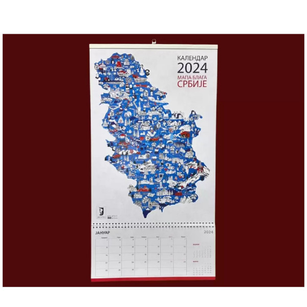 Kalendar 2024. Mapa Blaga Srbije