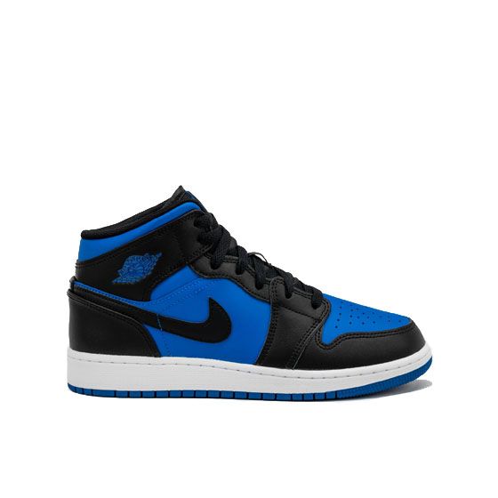 AIR JORDAN 1 MID 'BLACK ROYAL BLUE' (GS)