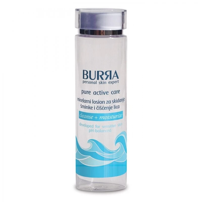 BURRA PURE ACTIVE CARE, MICELARNI LOSION ZA SKIDANJE ŠMINKE I ČIŠĆENJE LICA, 200ML