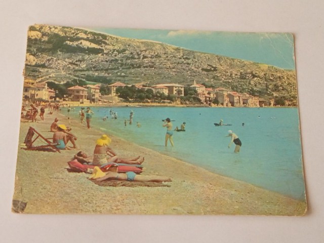 Baška - Plaža - Hrvatska - Putovala 1965.g -