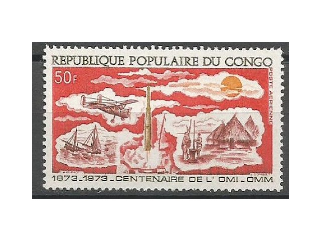 Kongo Brazavil,100 god WMO 1973.,čisto
