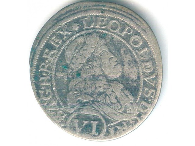 Austrija 6 kreuzer 1677 Leopold
