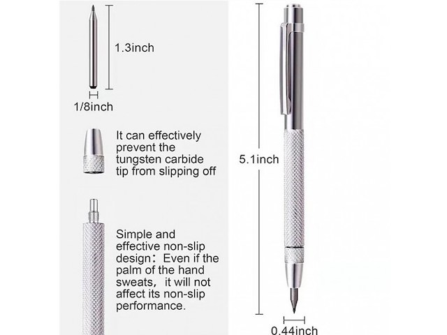 Olovka, obeleživač za metal i keramiku (+ 10 vrhova)