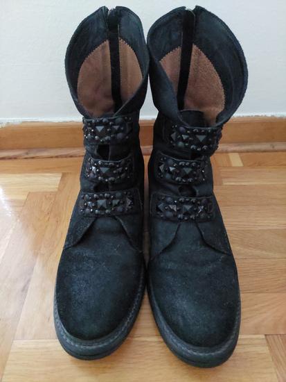 Crne kožme čizme SHOESTAR