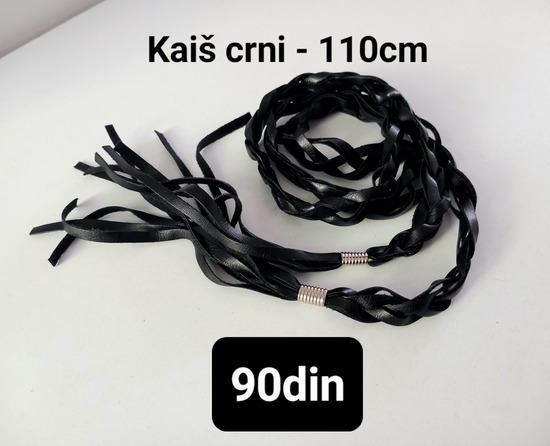 Ženski kaiš crne boje 110cm